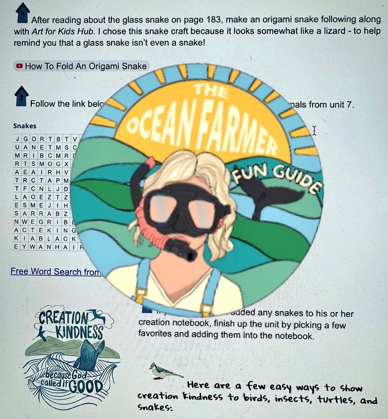 The Ocean Farmer Fun Guide, Homeschool Curriculum to Use With Book 4 of ...