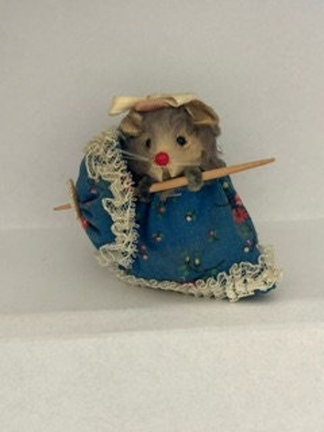 Vintage Original Fur Toys Dressed Mouse With Parasol West Germany - Etsy