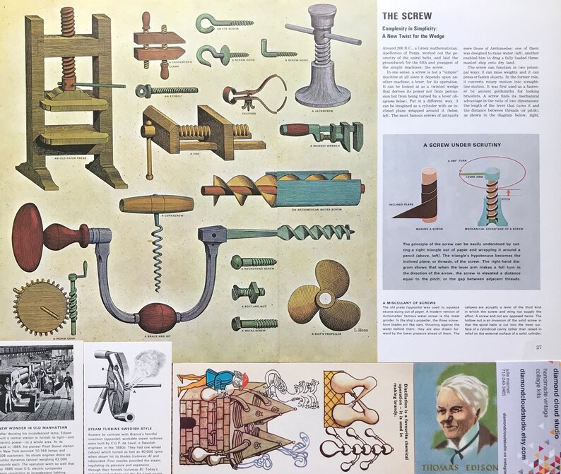 Inventions and Machines Vintage Steampunk Deluxe Collage - Etsy