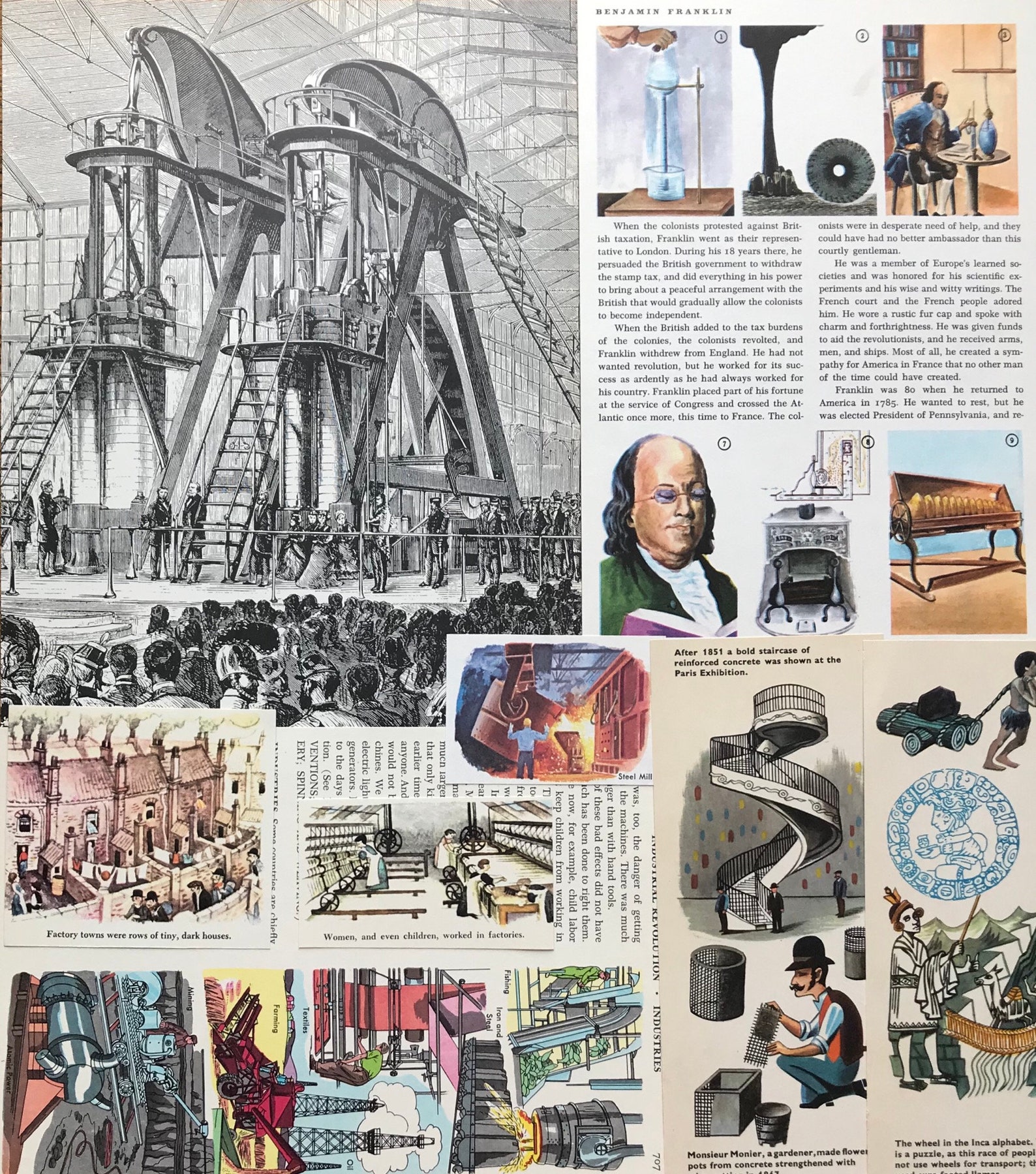 Inventions and Machines Vintage Steampunk Deluxe Collage - Etsy