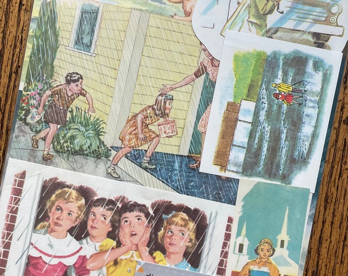 Weather Forecast: A Rainy Day Vintage Rain Collage, Scrapbook, Journal ...