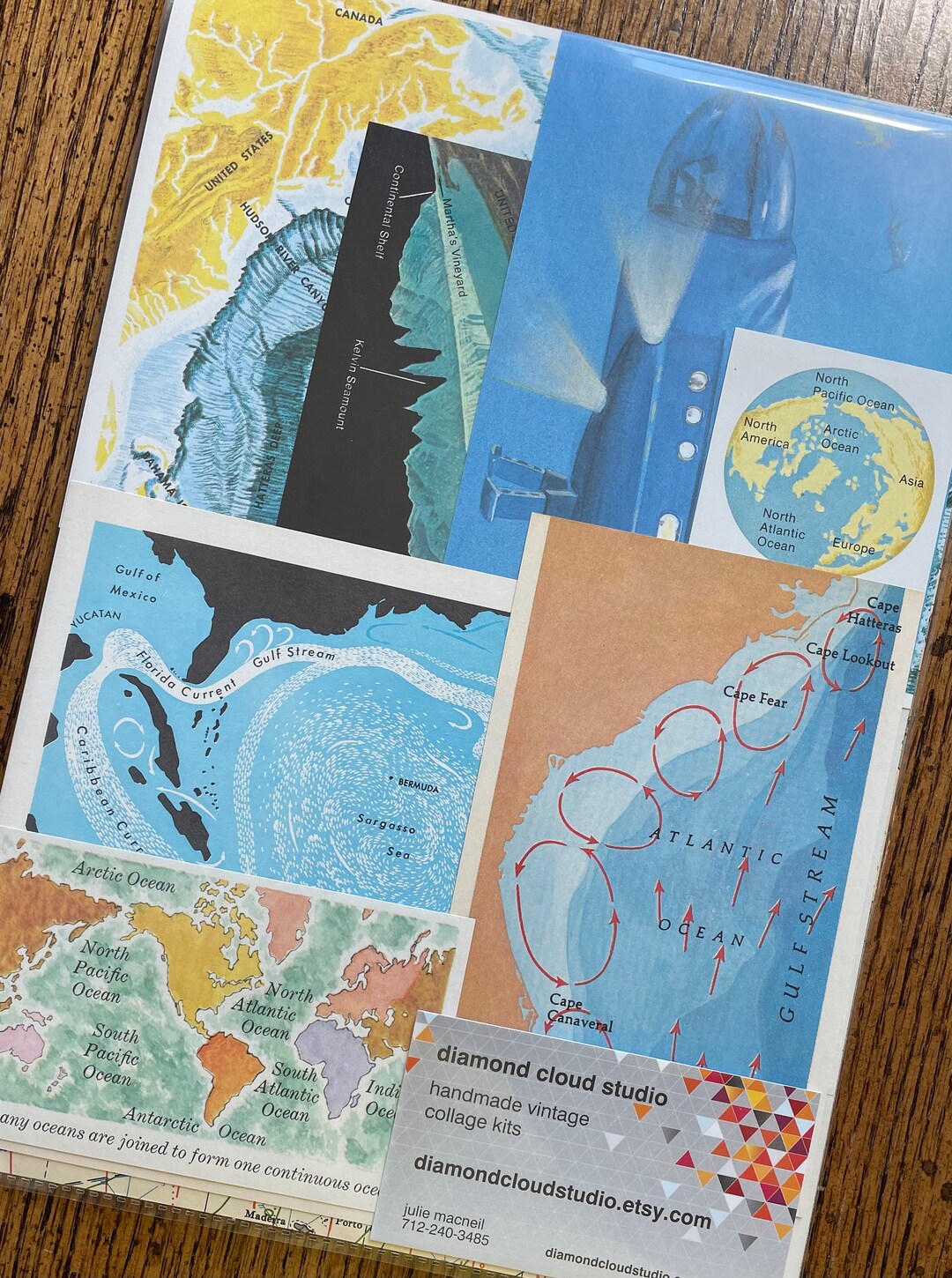 Exploring the Ocean Floor and Currents Vintage Oceanographer Collage ...