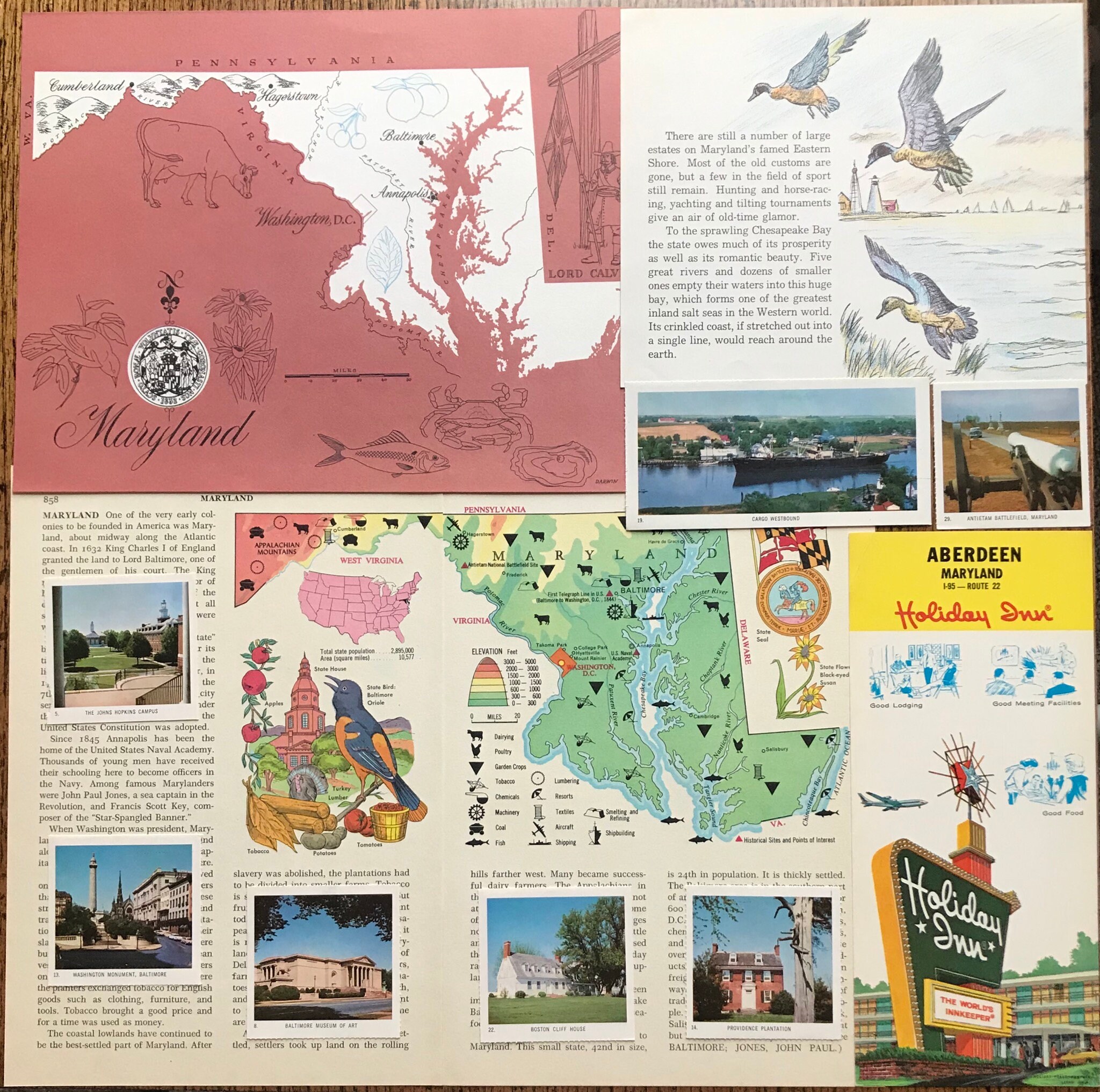 Let's Travel to Maryland Vintage U.S. State Deluxe | Etsy