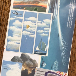 Weather Forecast: A Cloudy Day Vintage Cloud and Sky Collage - Etsy