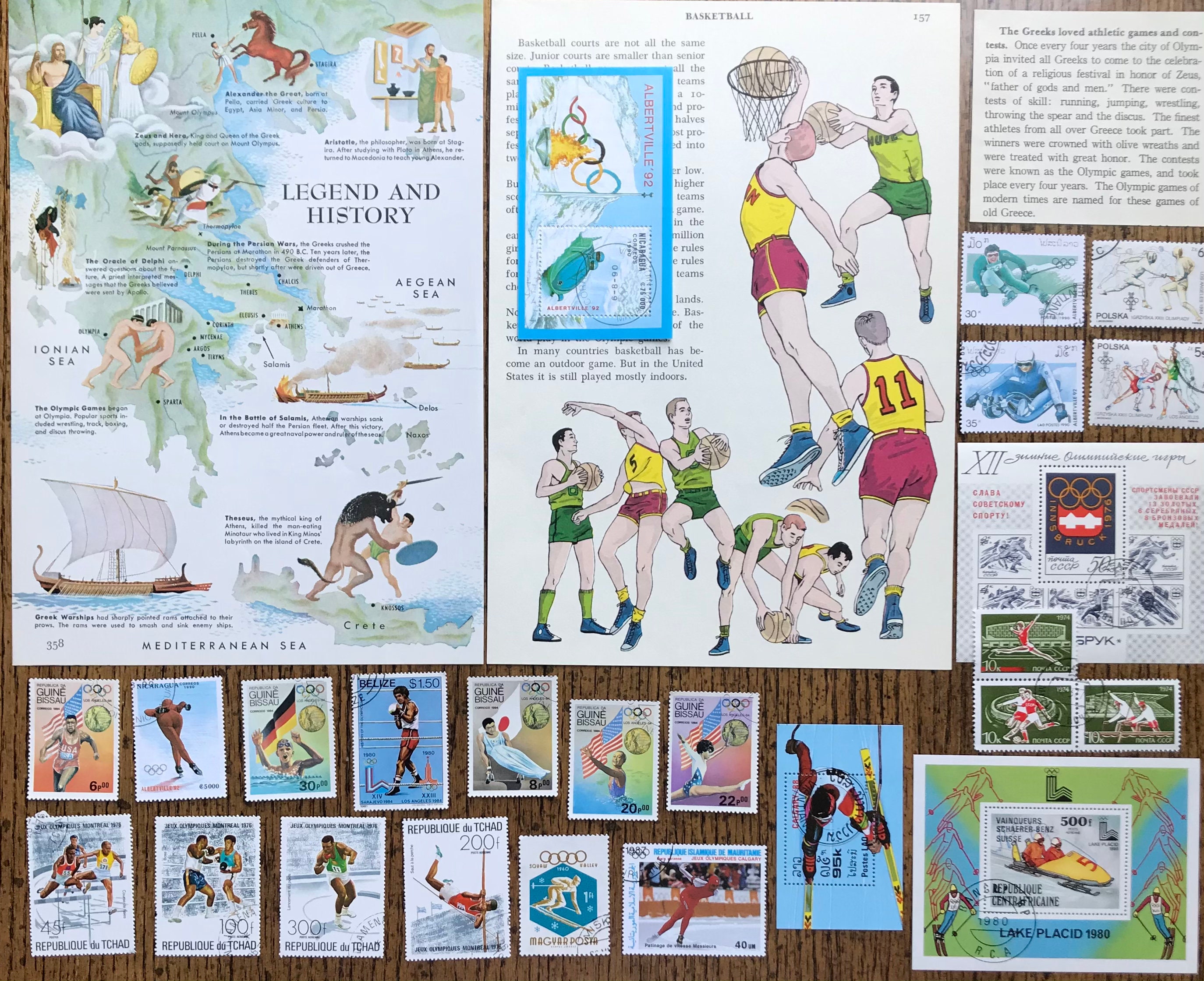 Let's go to the Olympics Vintage Sport Collage Scrapbook | Etsy