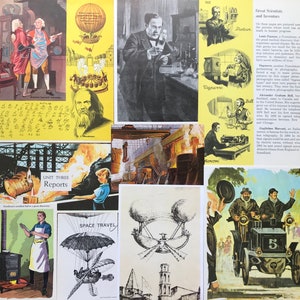 Inventions and Machines Vintage Steampunk Deluxe Collage - Etsy