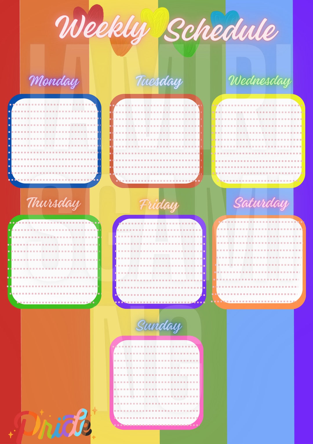 2024 Pride Month Digital Planner | Editable| Weekly, Monthly Planner ...