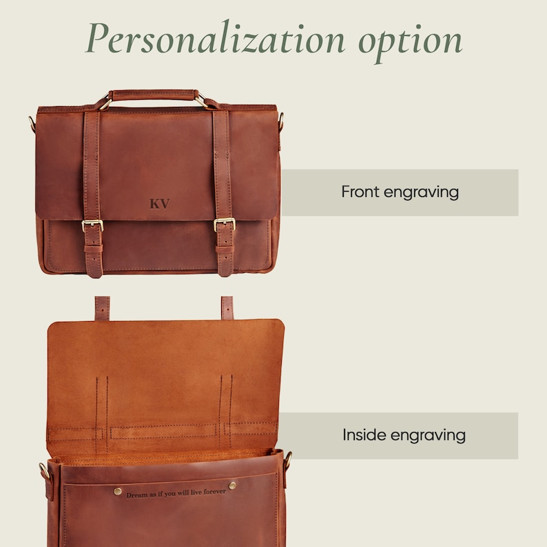 Leather Briefcase, Laptop Courier Bag, Laptop Briefcase Bag, Bag for ...