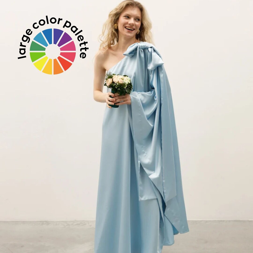 Light Blue Elegant Dress, Blue Dress, Cocktail Dress, off Shoulder ...