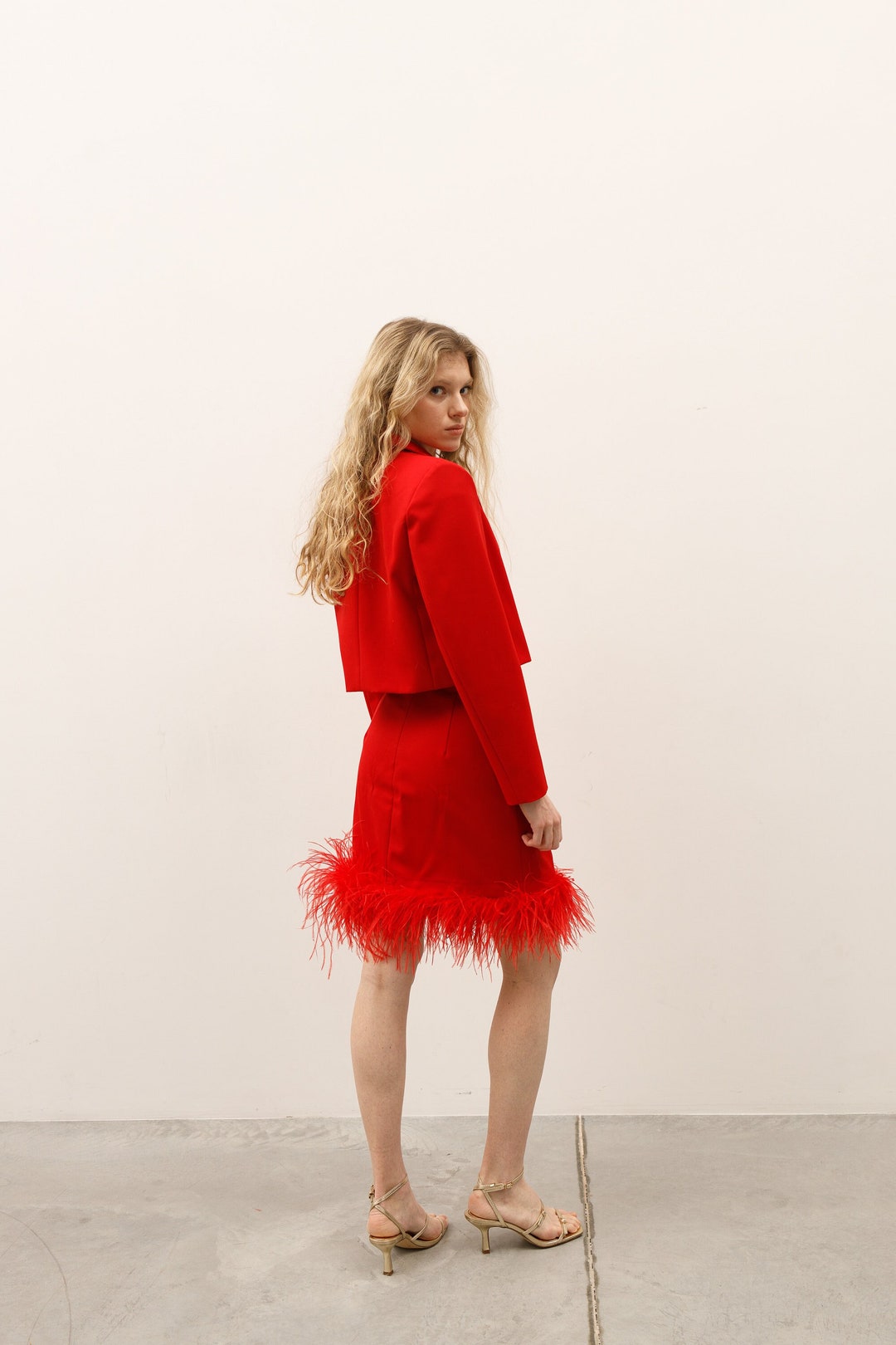 Red Suit Dress, Red Prom Suit, Red Lady Suit, Red Bridal Suit ...