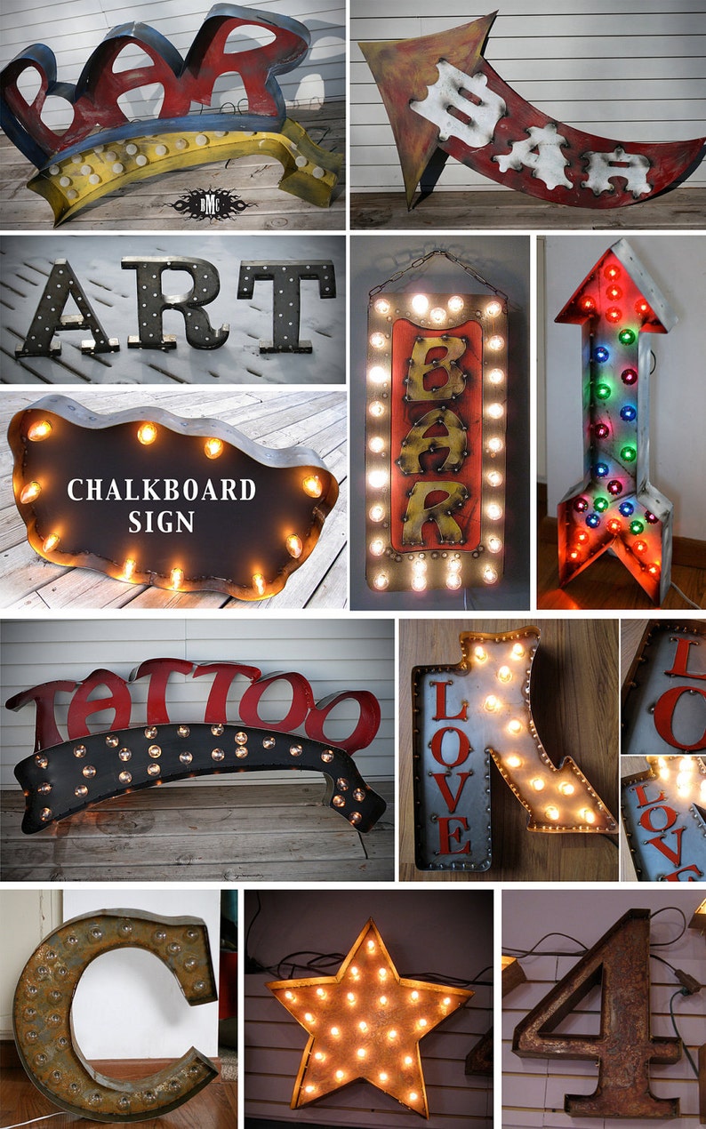 3 Foot Rusty Letter - Etsy