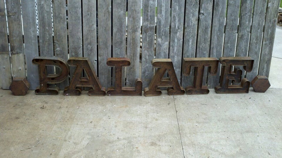 19 Inch PATINA Steel Letters or Numbers - Etsy