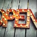 VERTICAL Steel Marquee OPEN SIGN With Back Non-rusty - Etsy