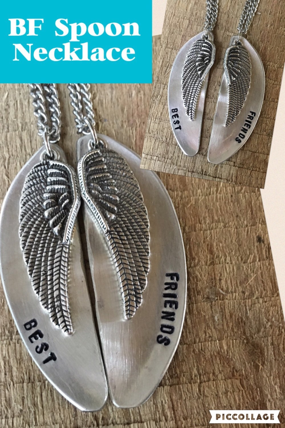 Best Friends Repurposed Spoon Necklace - Etsy