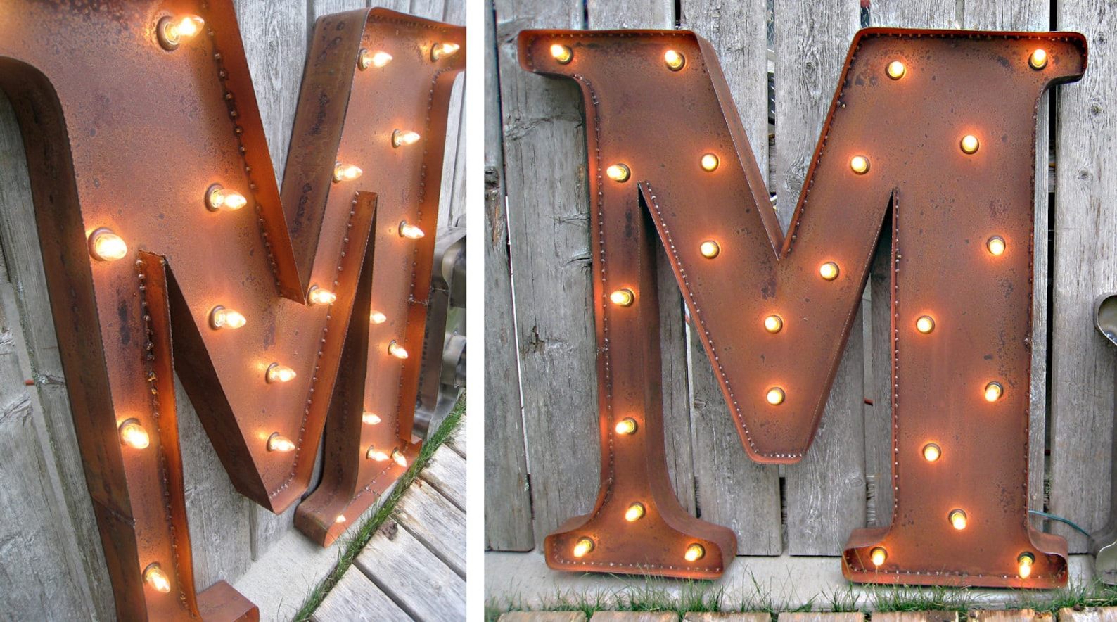 3 Foot Marquee Letter - Rusty - Etsy