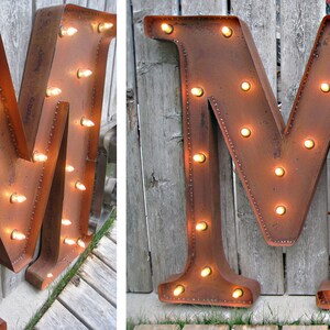 3 Foot Marquee Letter - Rusty - Etsy