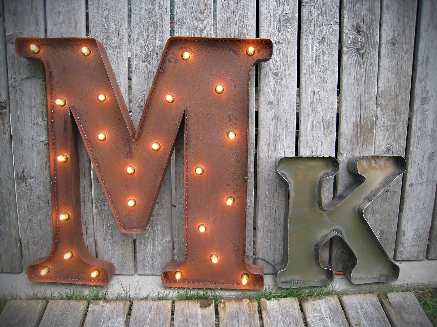 3 Foot Marquee Letter - Rusty - Etsy