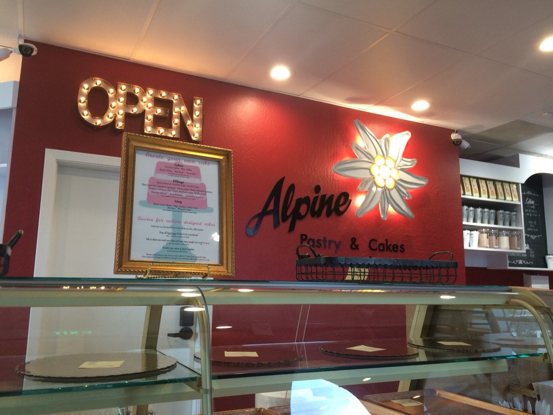 12'x30 Steel Marquee OPEN SIGN With Back Non-rusty - Etsy