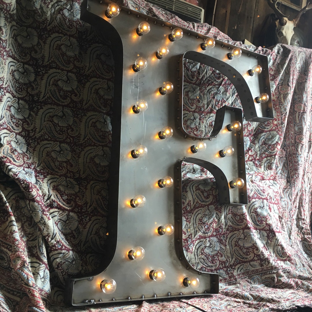 3 Foot Marquee Letter - No Rust - Etsy