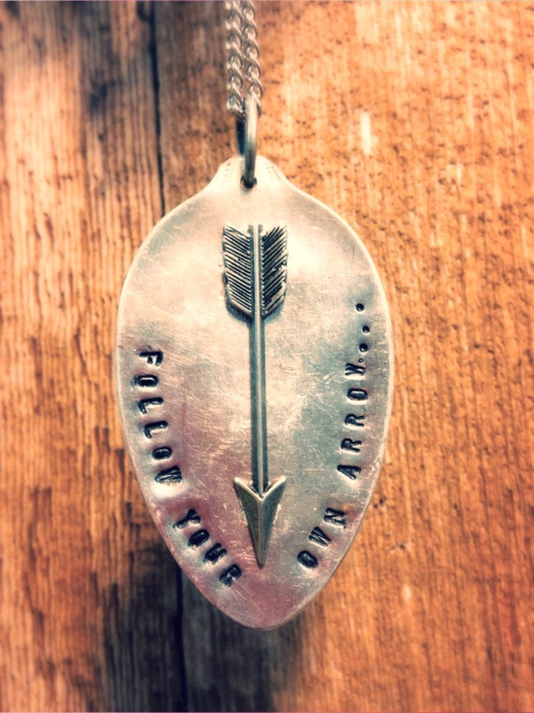 Follow Your Own Arrow Spoon Head Necklace - Etsy