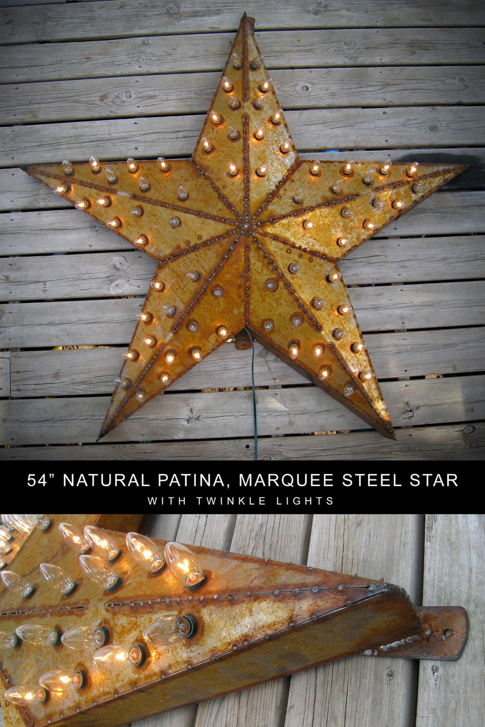 HUGE 54 Inch Rusty Marquee Star - Etsy