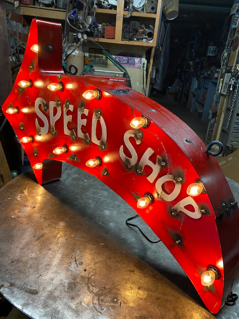 3' Steel Marquee Chop Shop - Customizable - Etsy