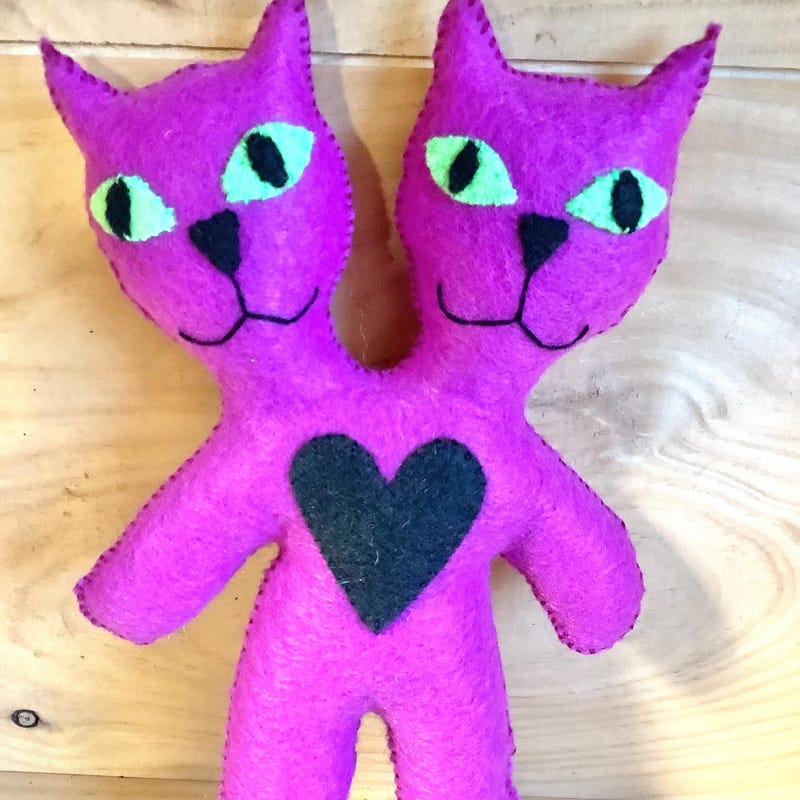 Two Headed Cat - Etsy