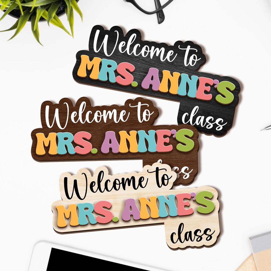 Custom Doorframe Corner Sign, Teacher Name Doorframe Sign, Classroom ...
