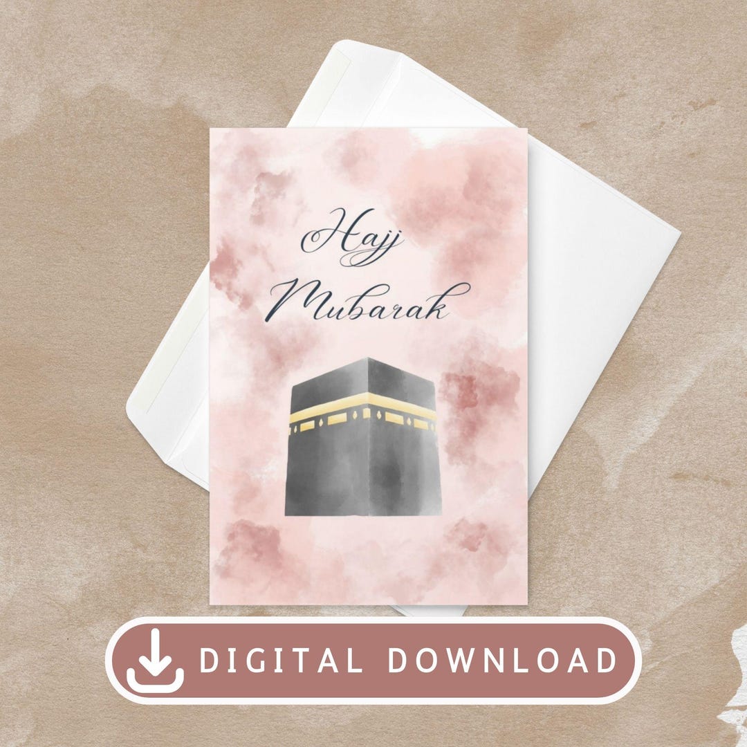 Printable Hajj Greeting Card, Islamic Card, Digital Download, Hajj ...