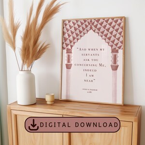 Islamic Wall Art Digital Download, Inspirational Quran Quote, Islamic ...