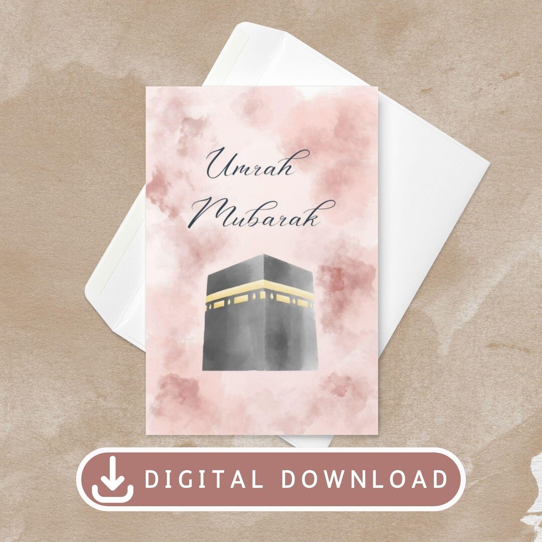 Printable Umrah Greeting Card, Islamic Card, Digital Download, Umrah ...