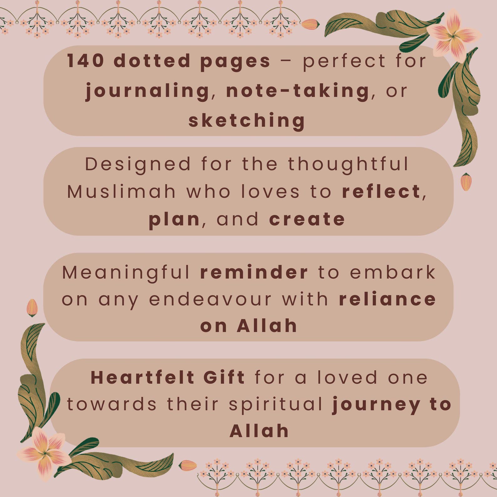 Islamic Calligraphy Notebook, Tawakkul Islamic Calligraphy, Journaling ...