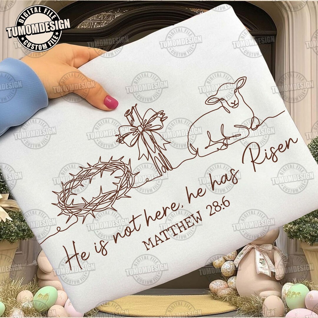 He is Not Here He Has Risen Png, Matthew 28:6, Coquette Easter Bow Png ...