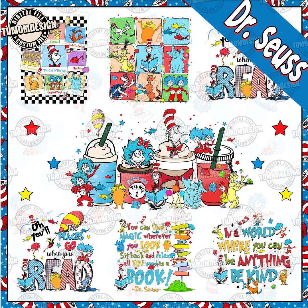 6 Retro Read Friends Png Bundle, Be Kind Png, on the Places You Will Go ...