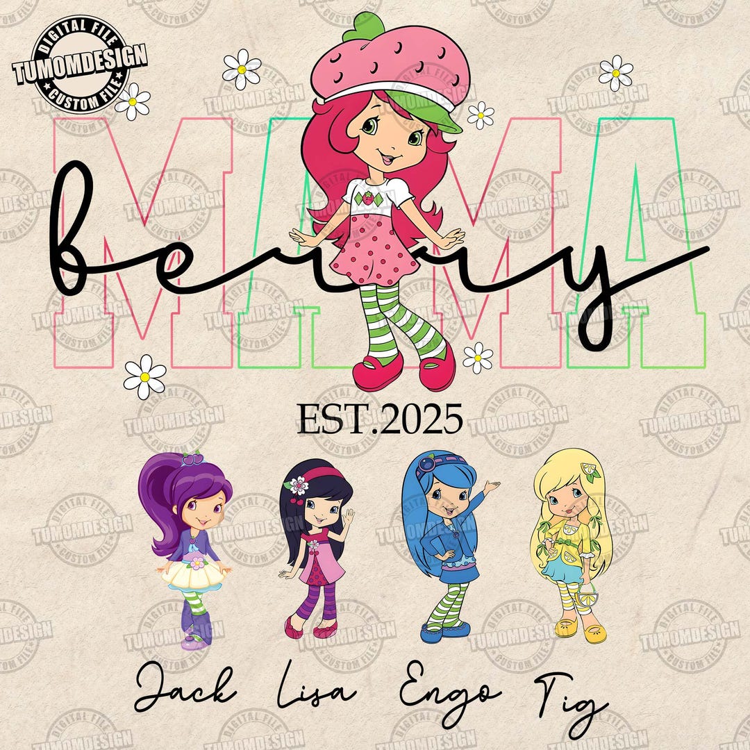 Funny Cartoon Png, Custom Mama Strawberry Cartoon Character Png ...