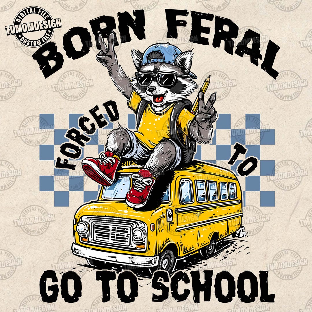 Born Feral Png, Forced to Go to School Png, Raccoon Png , Back to ...