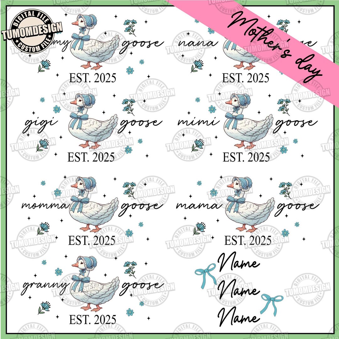 Custom Mama Mimi Goose Png, Granny Nana Silly Goose Png, Vintage Mama ...