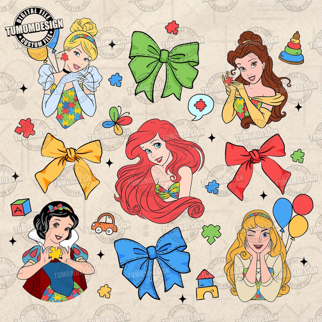 Cartoon Princess Autism Png, Different is Beautiful Png, Autism ...