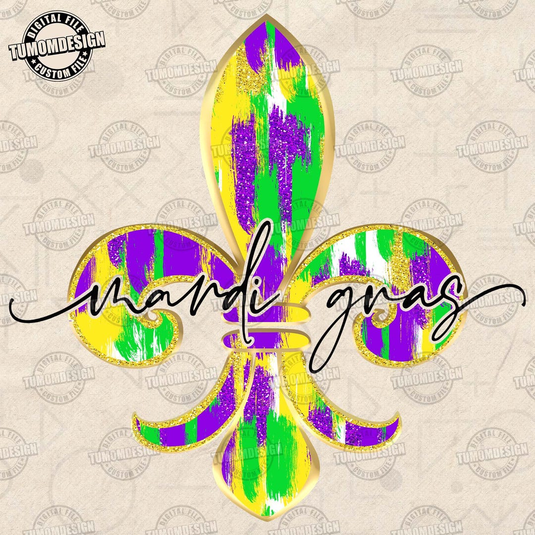 Fat Tuesday Png, Mardi Gras PNG, King Cake Png, Fleur De Lis Png ...