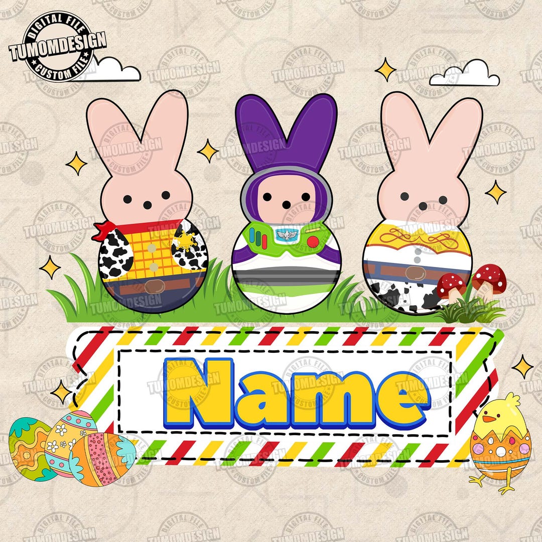 CUSTOM Easter Name Peeps Png, Custom Easter Png, Toys Kid Name Peeps ...