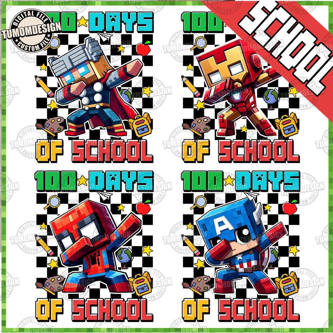 Level 100 Days of School Complete Gamer Video Games Boys Png Bundle ...