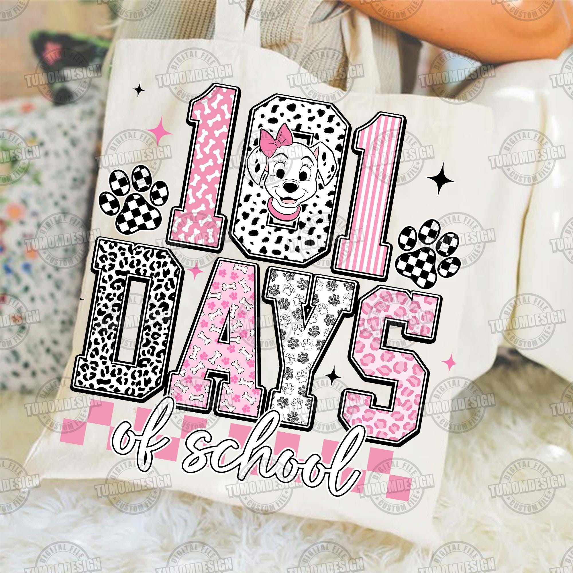 101 Days of School PNG, Funny 101 Days Smarter Png, Checkered Dalmatian ...