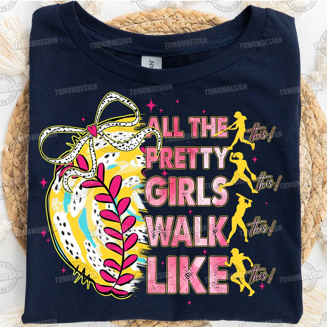 All the Pretty Girls Walk Like This Softball Player Png, Girls Game Day ...
