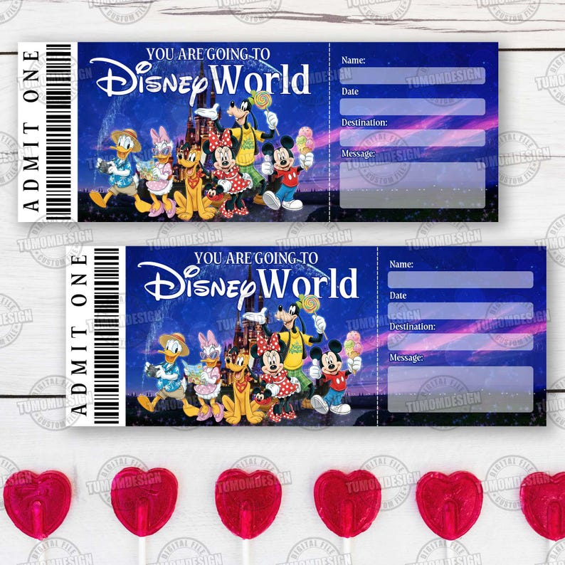 Editable Canva Template Ticket, Surprise Reveal Ticket Gift, Family ...