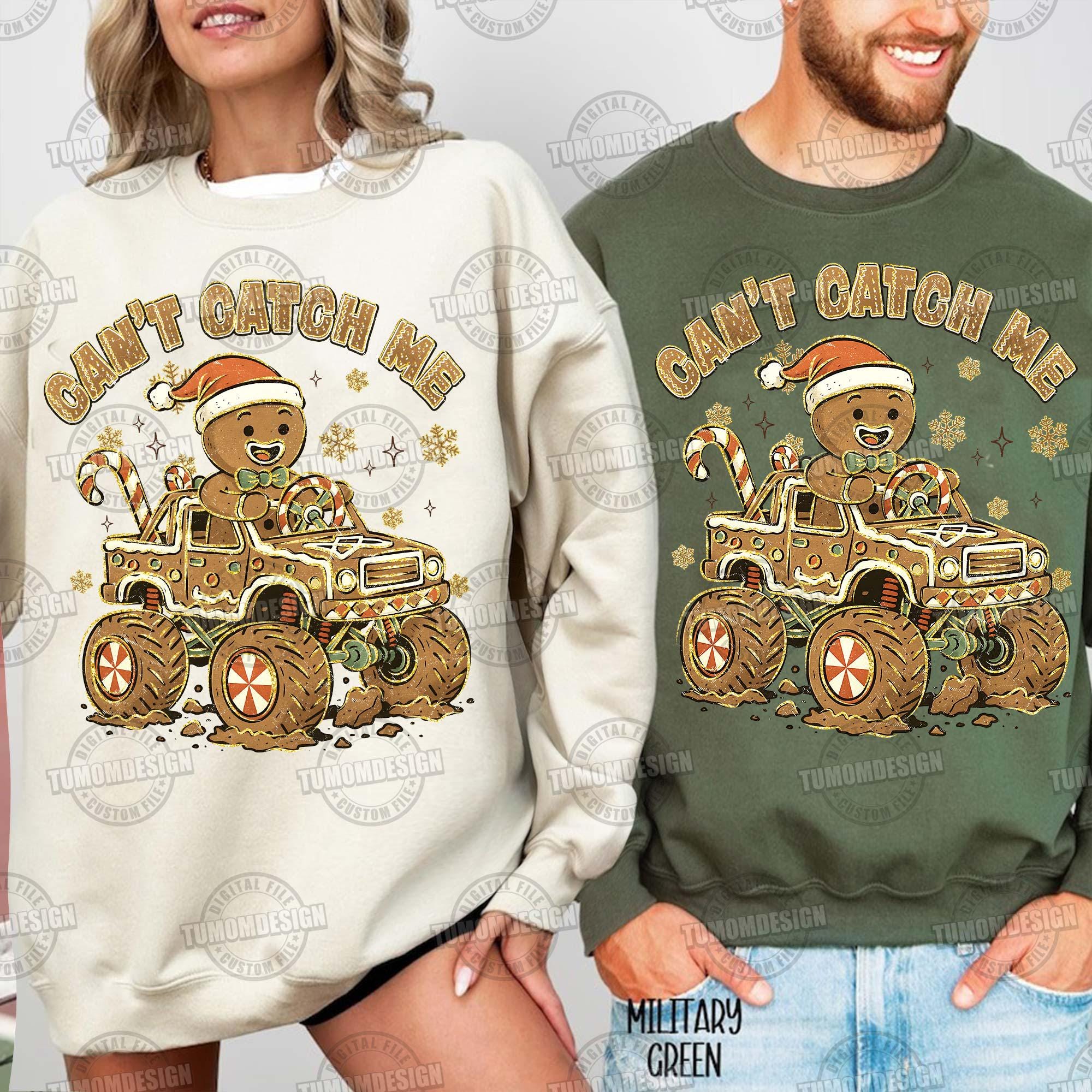 Gingerbread Man Monster Truck Png, Christmas Png, Funny Retro Christmas ...
