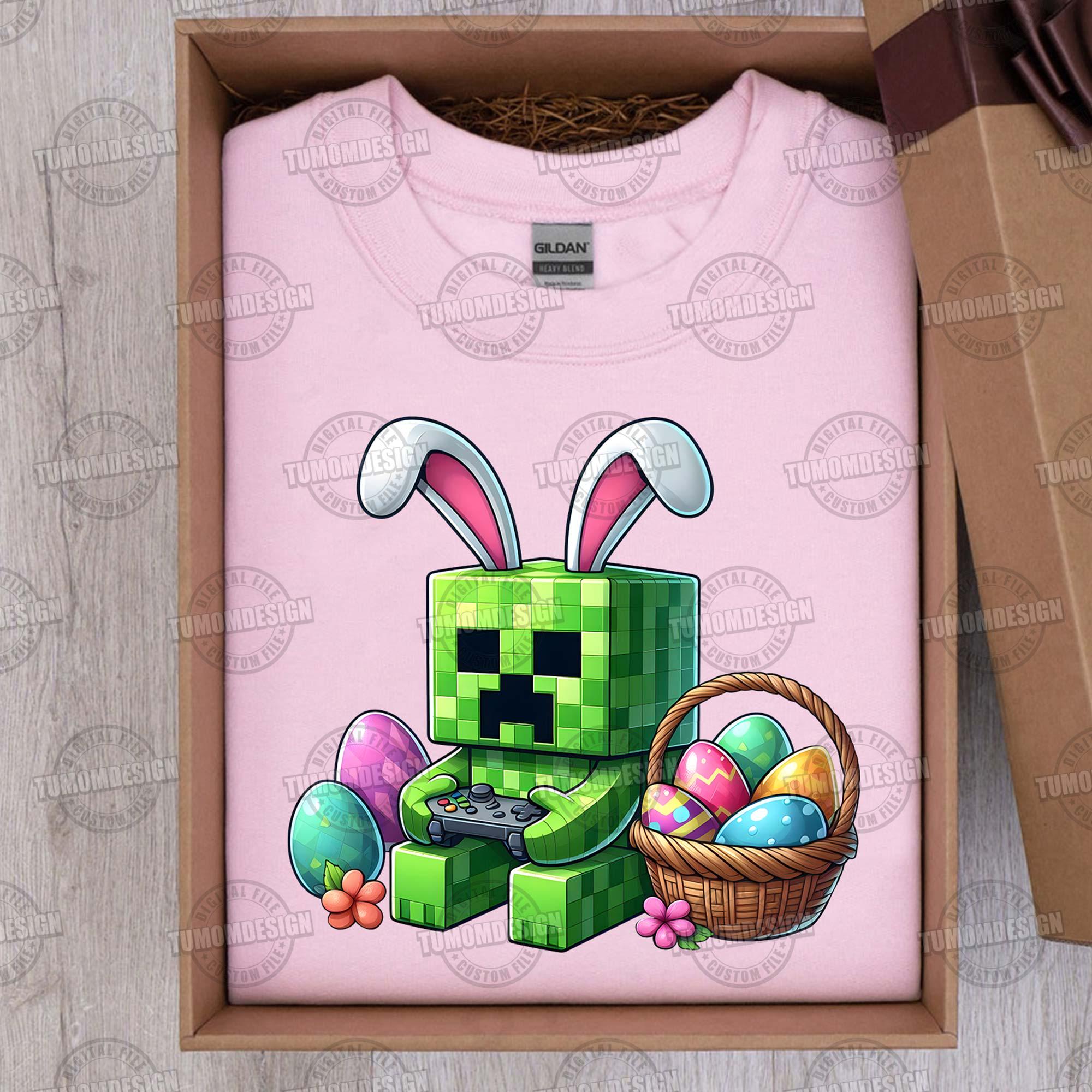 Character Easter Png Bundle, Boys Mining Easter Png, Retro Easter Png ...
