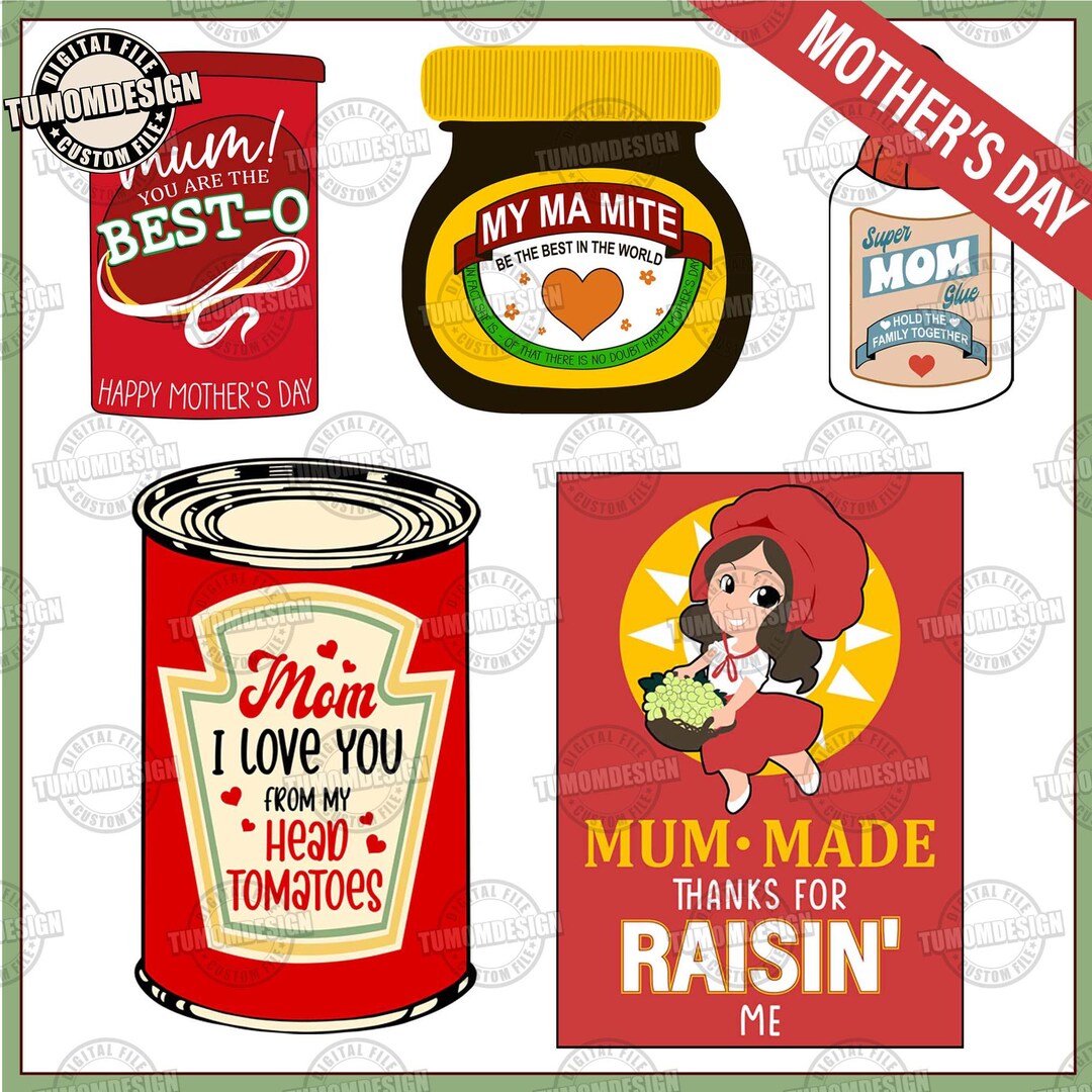 5 Mother’s Day Topper Multipack Svg Png Bundle, Funny Pun Mother’s Day ...