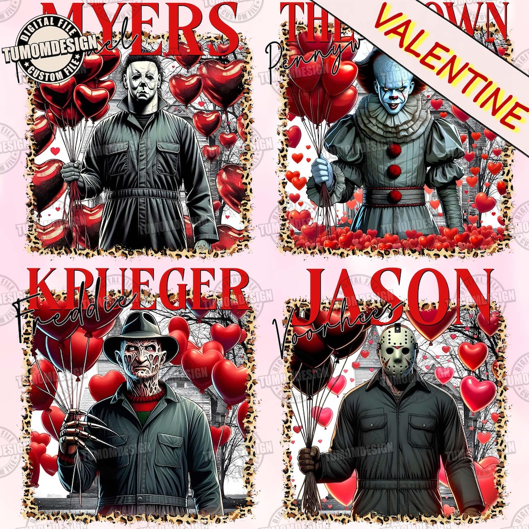 Valentine Horror Movie Bundle Png, Horror Valentine Png, Be My ...