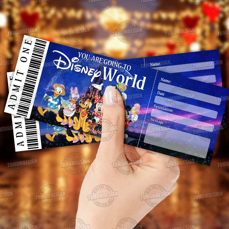 Editable Canva Template Ticket, Surprise Reveal Ticket Gift, Family ...