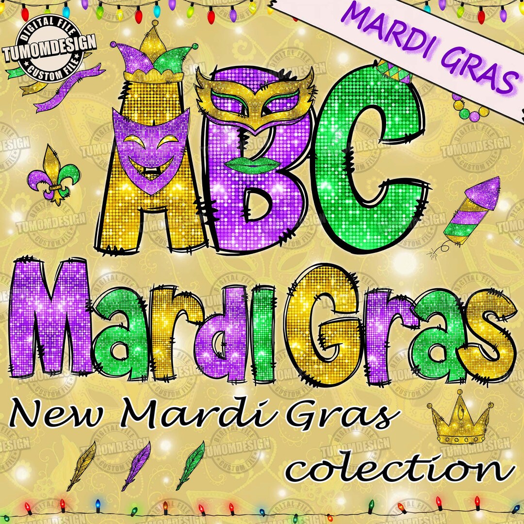 Glitter Alphabets Doodle Mardi Gras Glitter Fleur De Lis PNG Sparkly ...